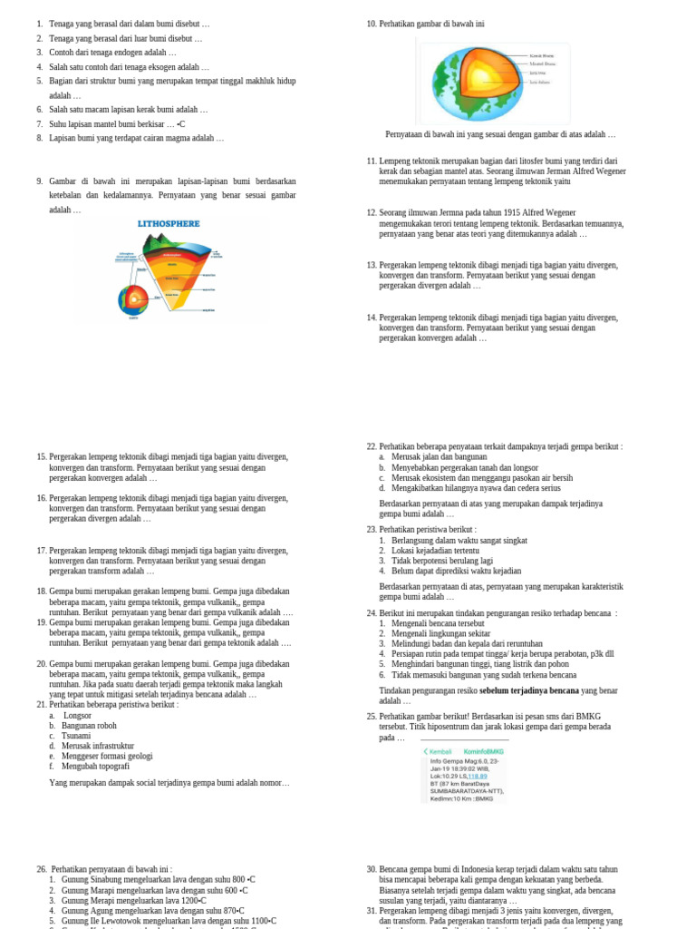 Tenaga Endogen dan Eksogen Bumi | PDF