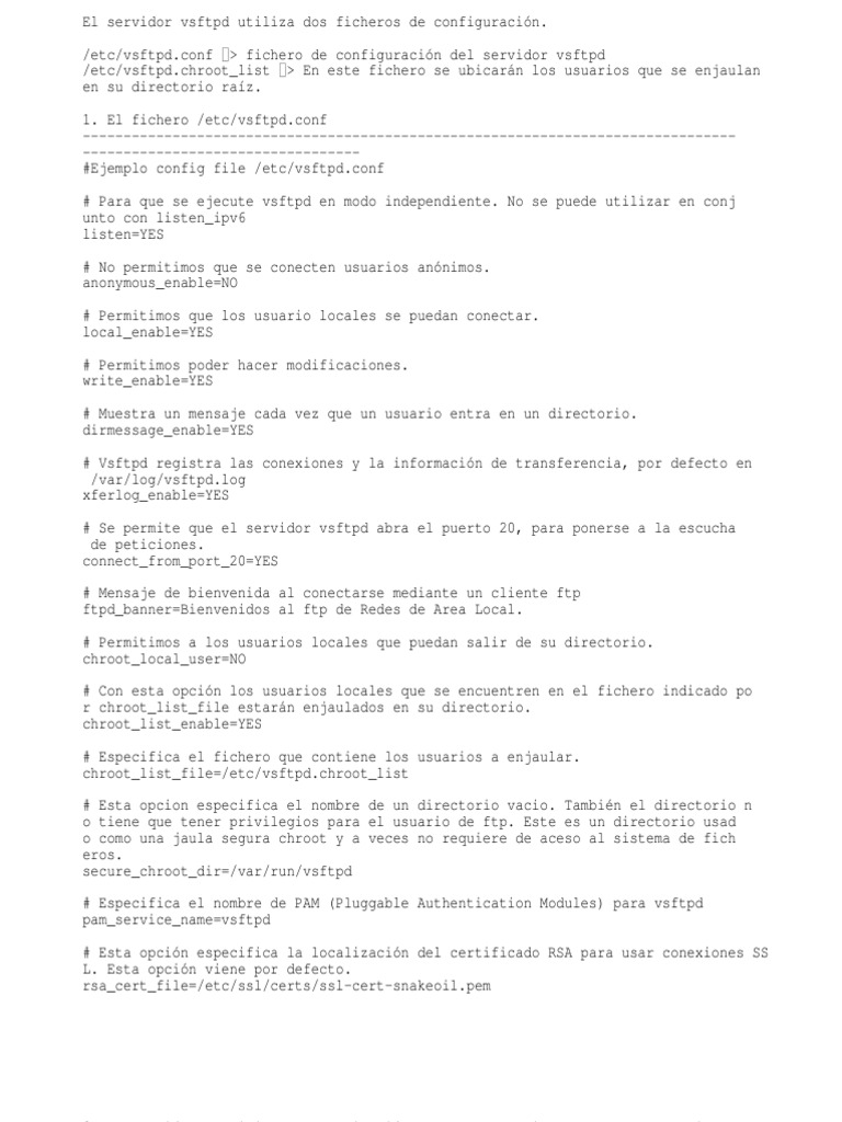 VSFTPD | PDF | Transport Layer Security | File Transfer Protocol