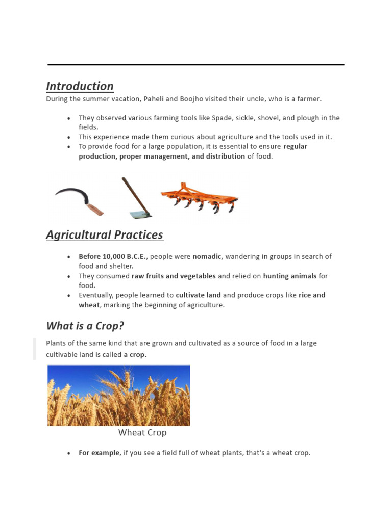 Science 8th Chapter 1 Crop Production and Management | PDF | Fertilizer | Soil