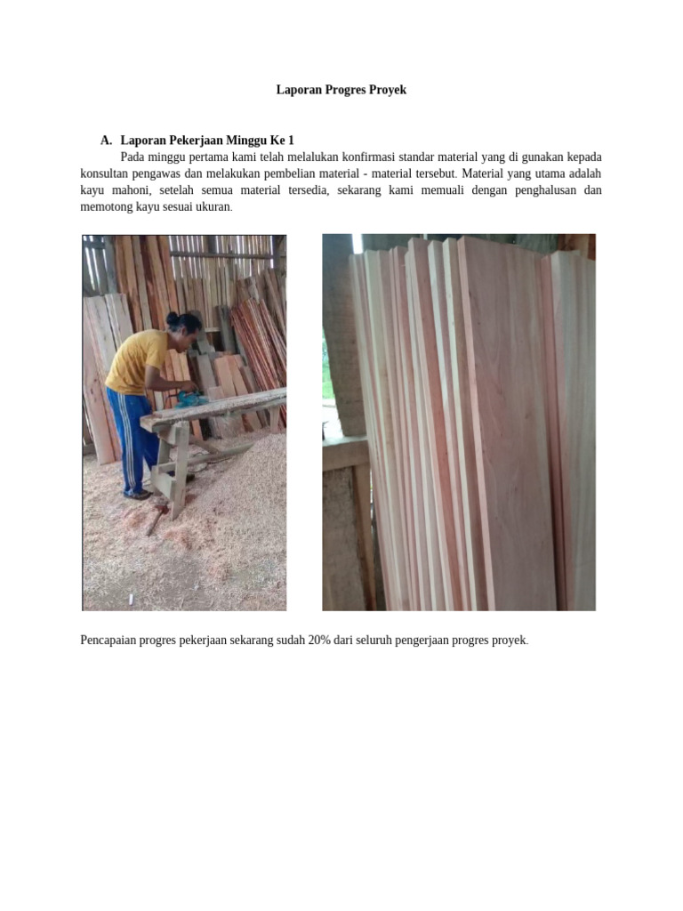 Laporan Progres Proyek | PDF