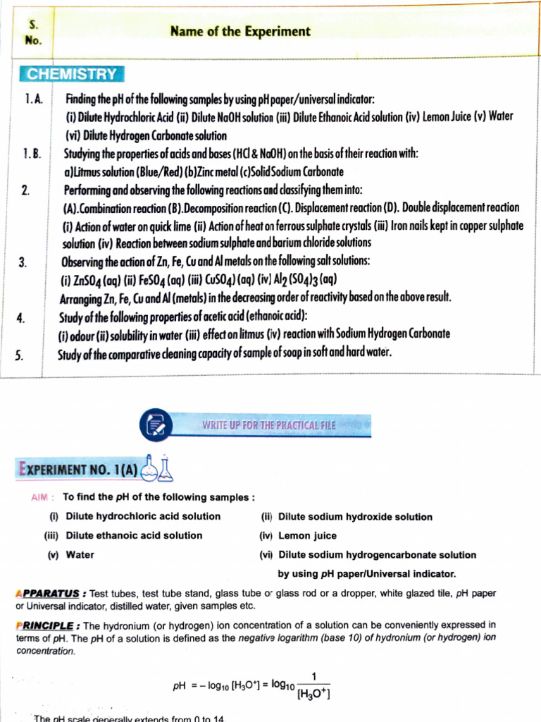 10 CL Chem Exp 1 2025 | PDF
