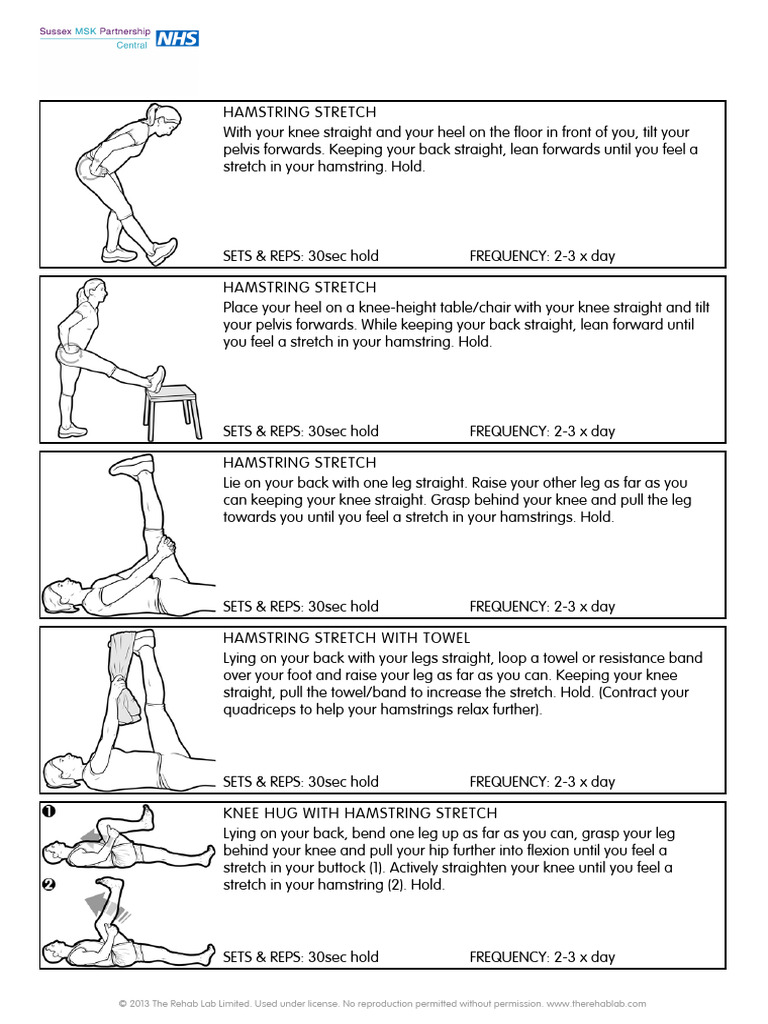 Hamstring Stretching | PDF