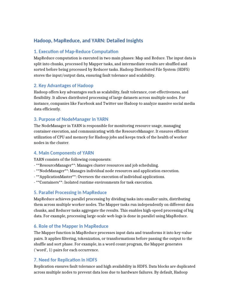 Hadoop MapReduce YARN Detailed | PDF | Map Reduce | Apache Hadoop