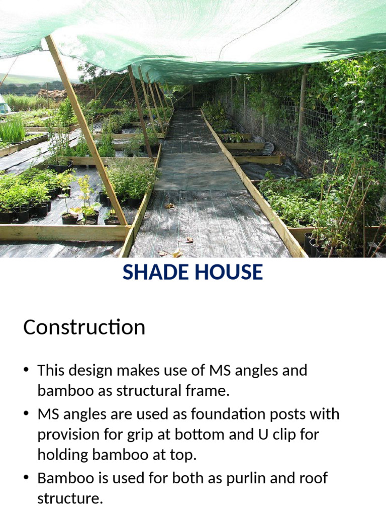 Shade House Construction | PDF