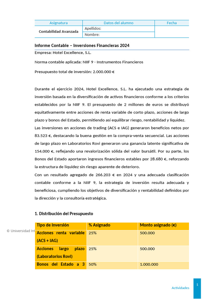 Informe de Inversiones Financieras 2024 | PDF | Contabilidad ...