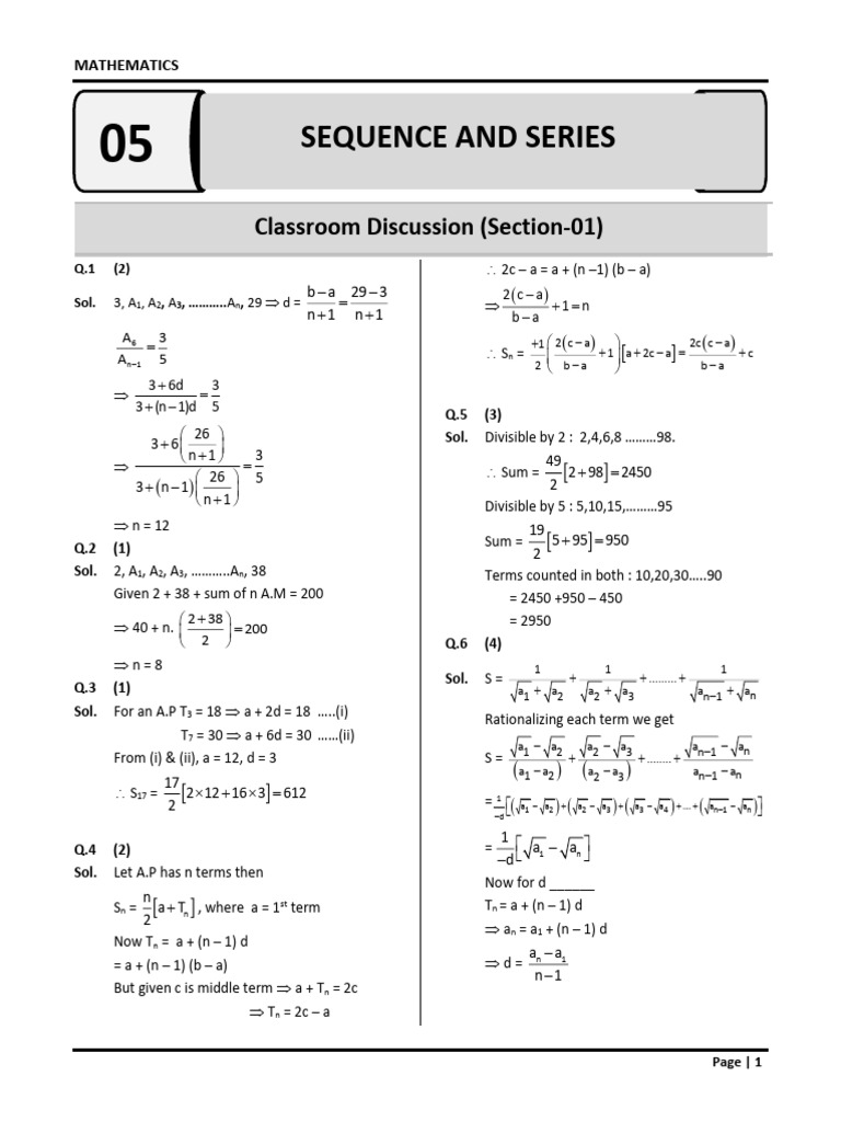 Sequence and Series | PDF