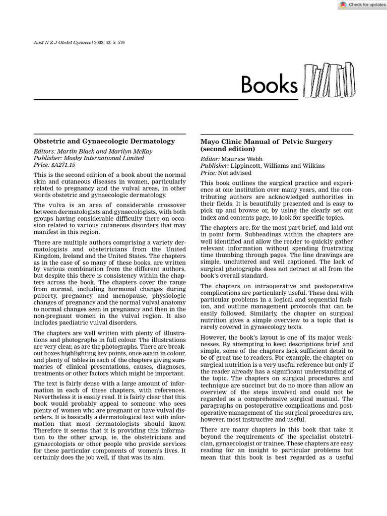 Reviews of Key Gynaecology Texts | PDF | Prenatal Development | Childbirth