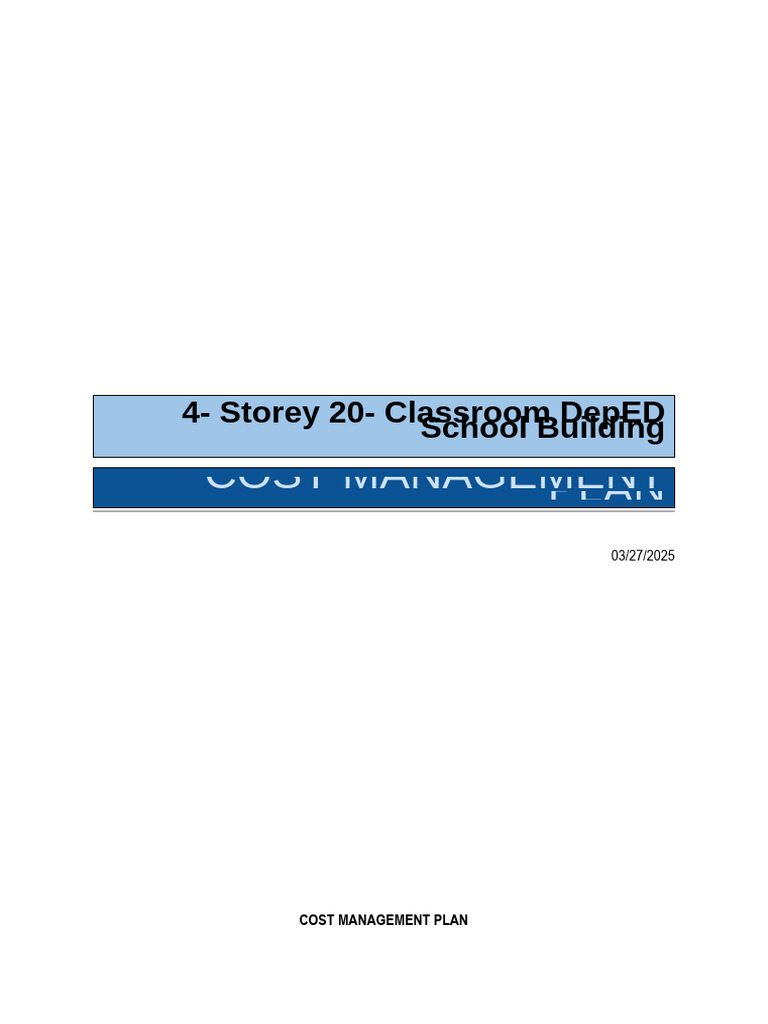 Cost Management Plan | PDF