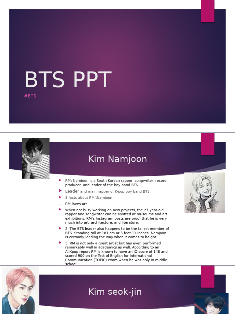 BTS Members: Facts and Insights | PDF