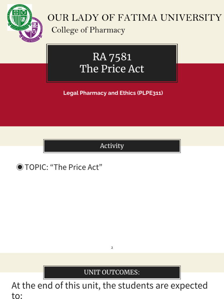 Overview of RA 7581: The Price Act | PDF | Criminal Justice | Crime ...