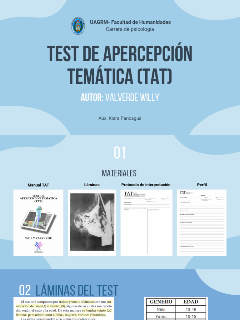 Test de Apercepción Temática (TAT) | PDF | Conceptos psicologicos ...