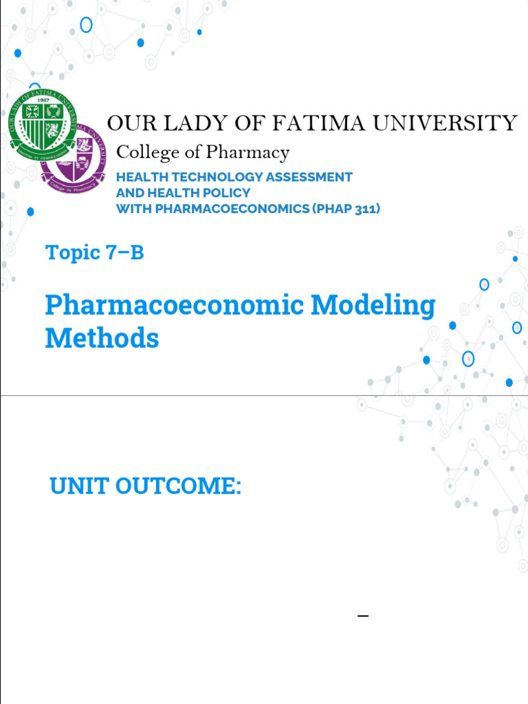 Topic 7B Pharmacoeconomic Modeling Methods Sir Raph | PDF | Markov Chain | Simulation