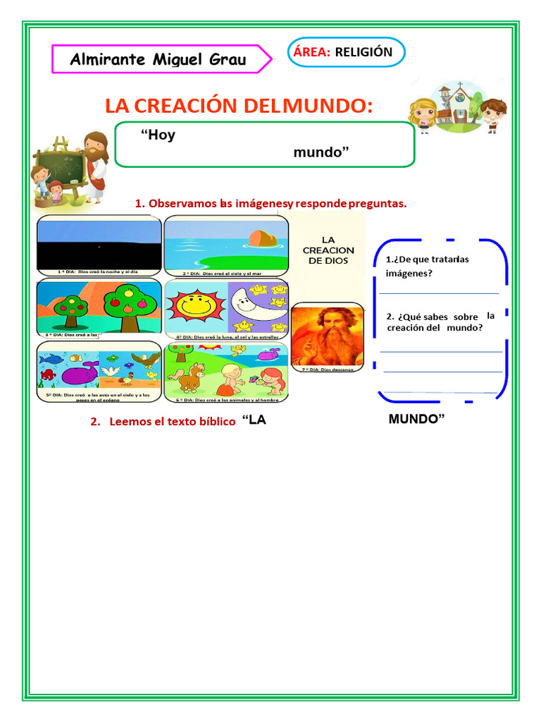 Creación del Mundo según la Biblia | PDF | Narrativa de la creación del ...