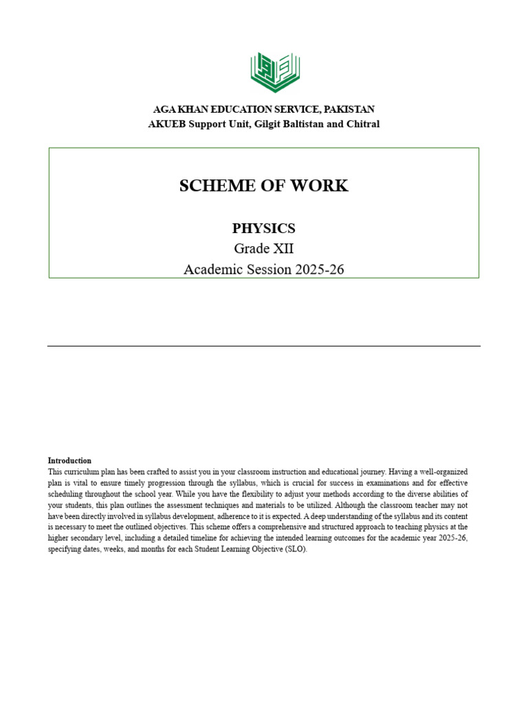 Grade 12 Physics Syllabus 2025-26 | PDF | Capacitor | Young's Modulus
