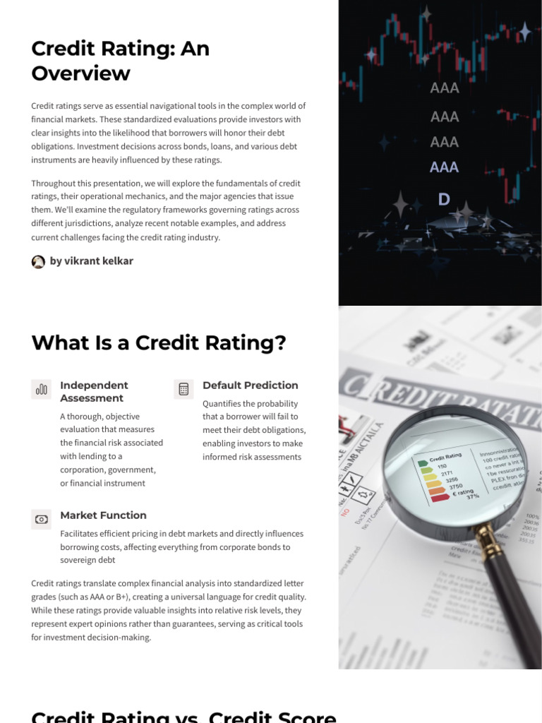 Credit Rating An Overview | PDF | Credit Rating | Bond Credit Rating