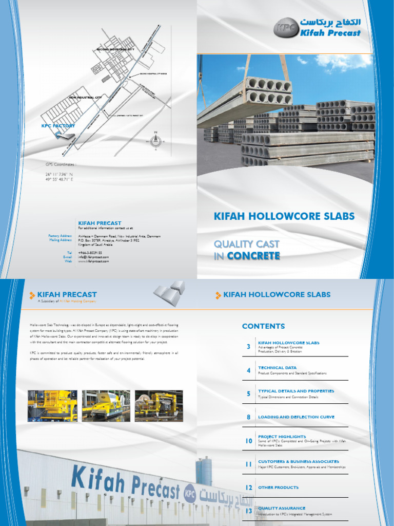 03 Hollowcore Slabs_brochure | PDF | Precast Concrete | Concrete