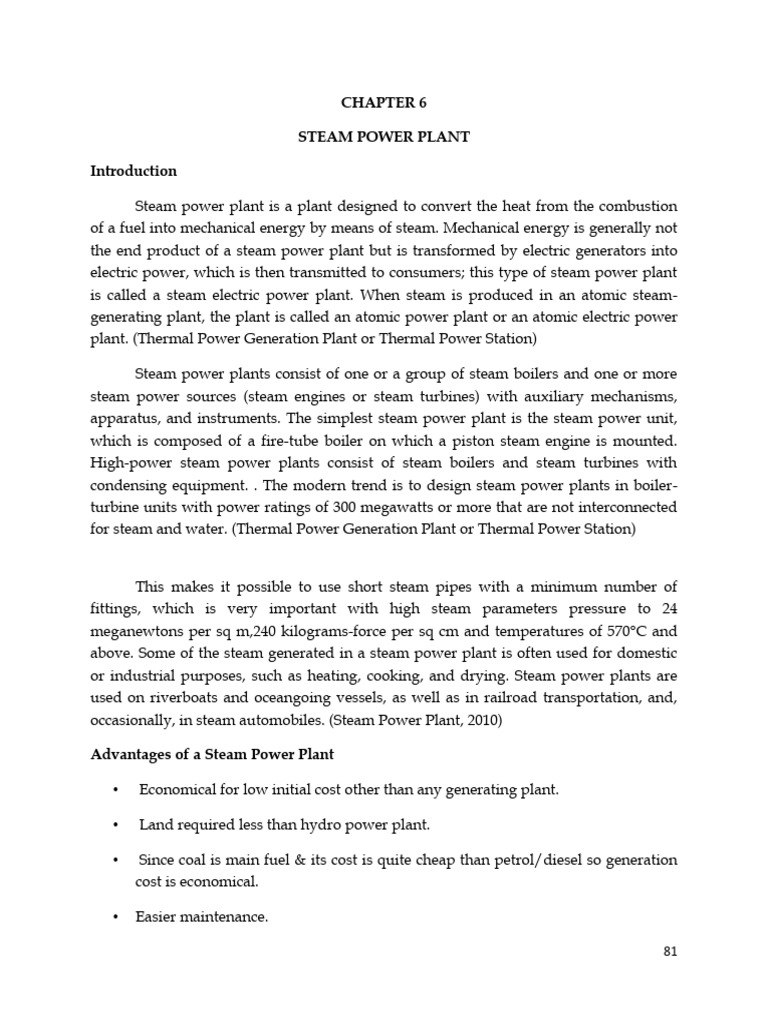 Types of Steam Power Plants Explained | PDF | Boiler | Steam