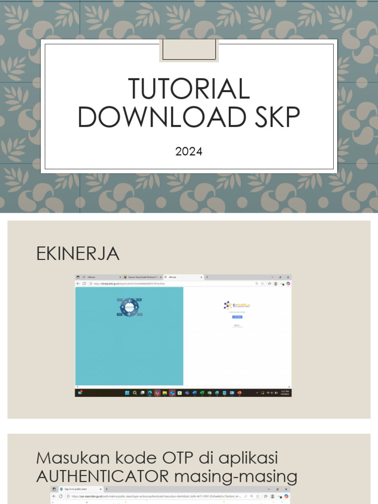 Tutorial Download SKP Elok Dan Ekinerja | PDF