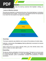 Krathwohl's Affective Domain Taxonomy | PDF | Affect (Psychology) | Learning