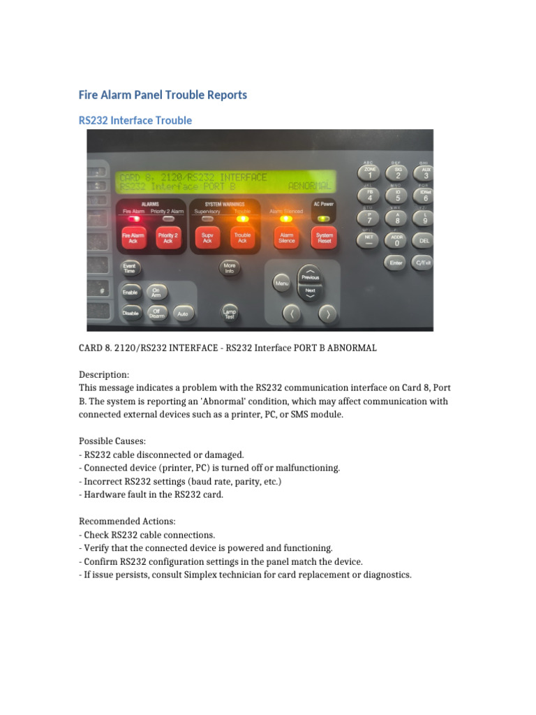 Simplex Fire Alarm Troubleshooting Guide | PDF