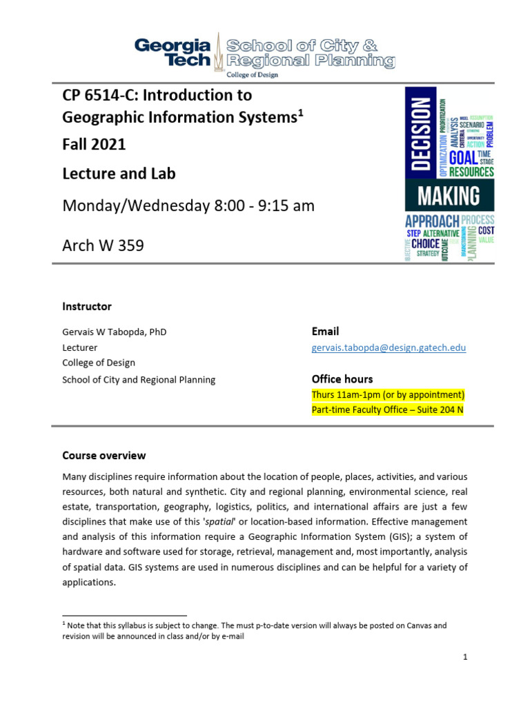 CP 6514 - Fall 2021 - Intro To GIS - Wafo Tabopda | PDF | Arc Gis | Geographic Information System