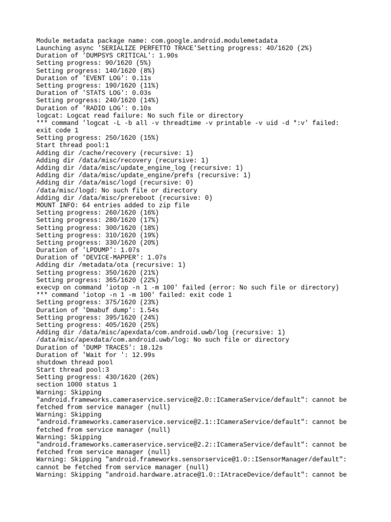 Android Module Metadata Log Analysis | PDF | Software Development ...