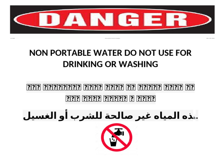 Non Portable Water Signage | PDF