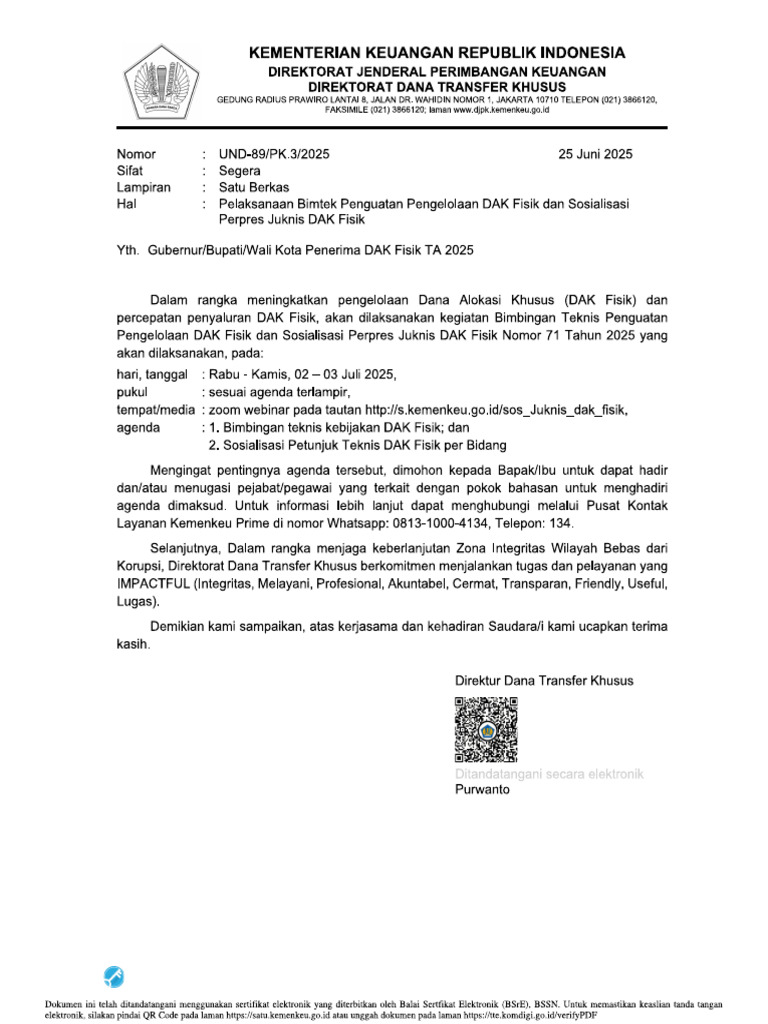UND Sos Juknis DAKF 2025 - Share Pemda | PDF
