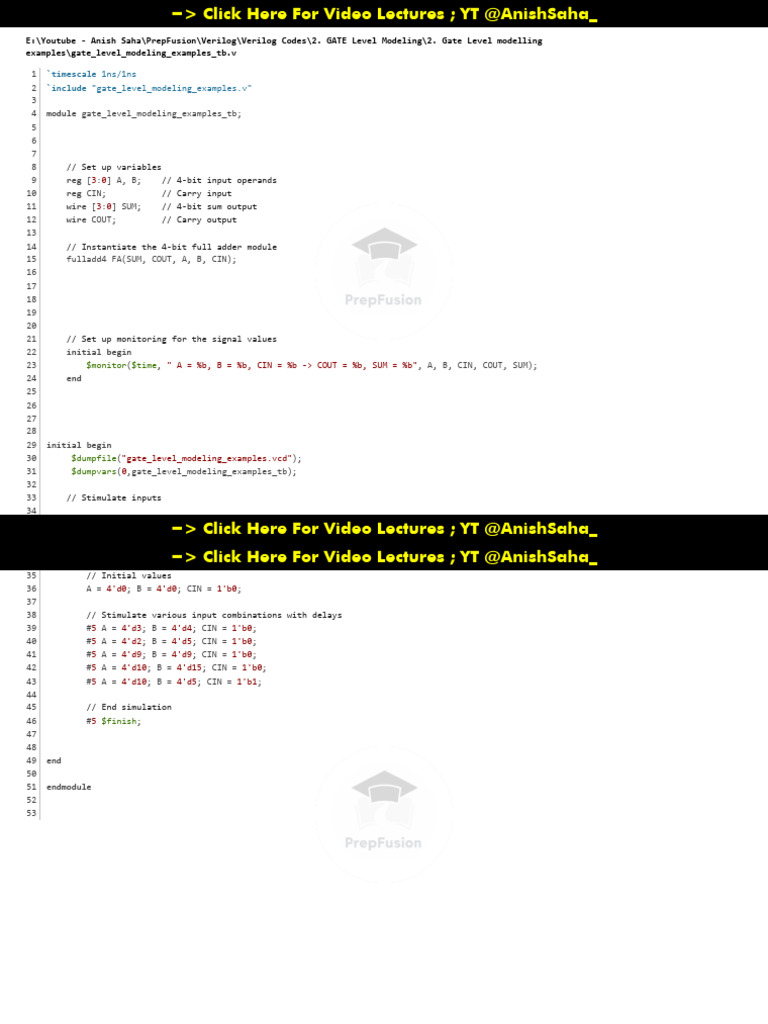 Gate Level Modeling Examples TB.V | PDF | Computer Engineering | Digital Electronics