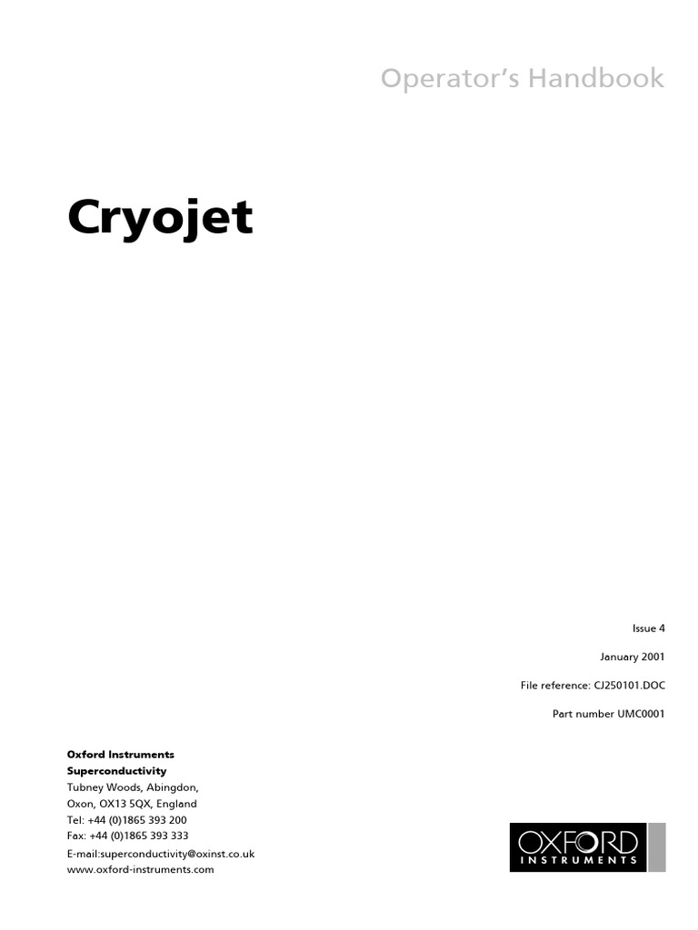 Cryo Jet | PDF | Electrical Connector | Valve