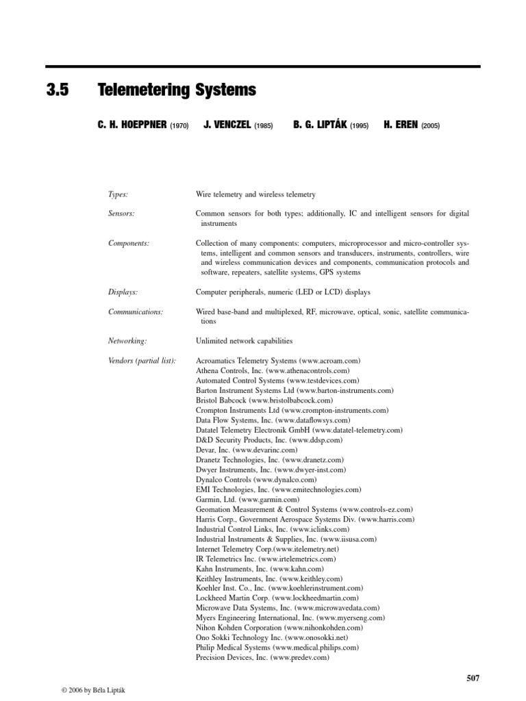 Instrument Engineers Handbook, Volume 2 Process Control and ...