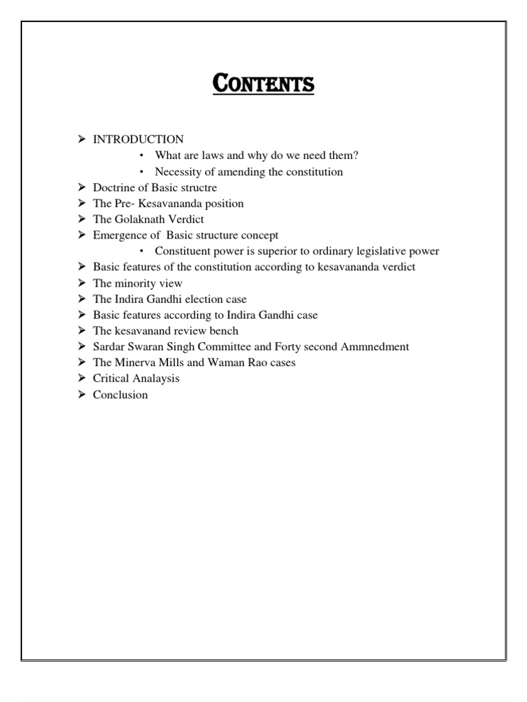 Doctrine of Basic Structure | PDF | Supreme Court Of India | Constitution