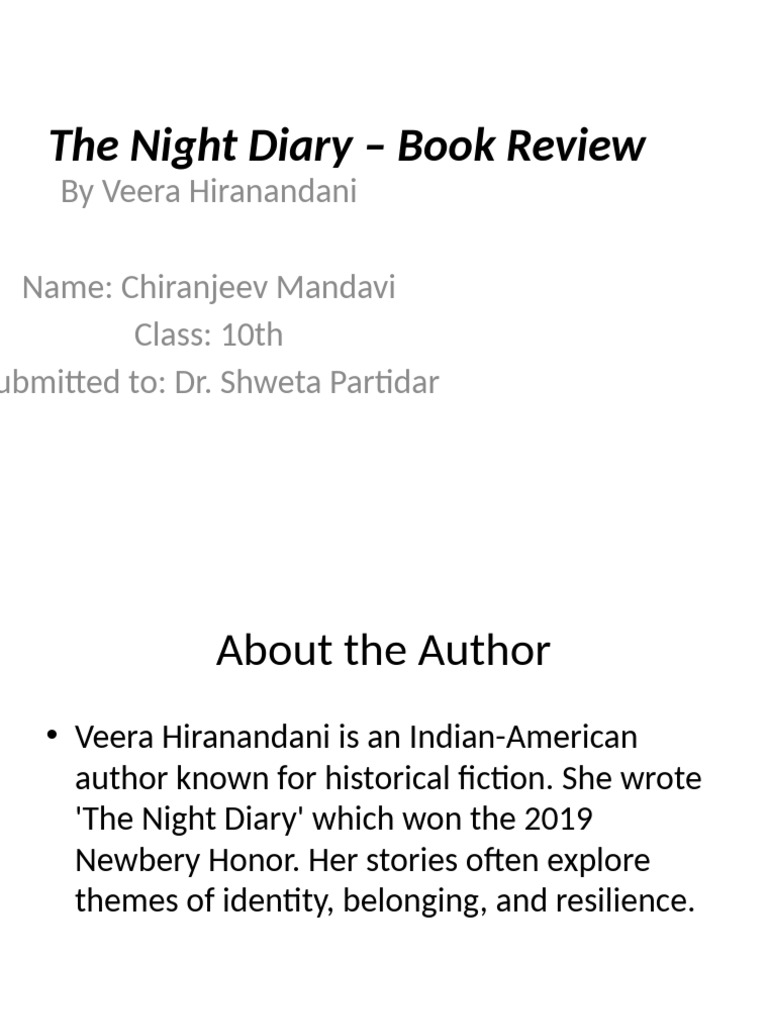 The Night Diary: A Review of Themes | PDF