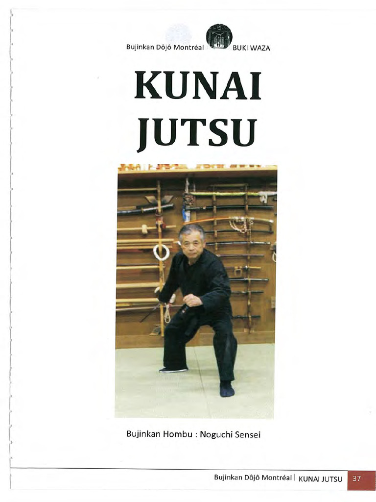 Kunai Techniques in Bujinkan Montreal | PDF | Japanese Martial Arts | East Asian Martial Arts
