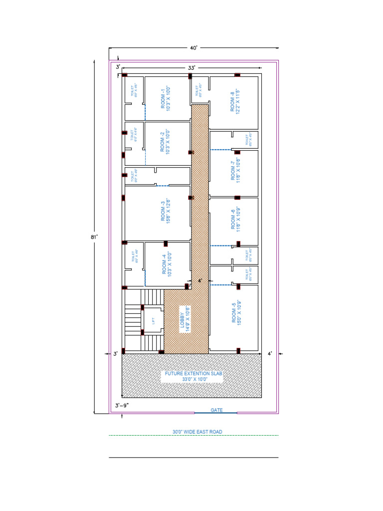 Ameerpet Hostel Drawing.1 | PDF