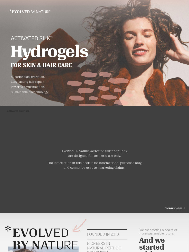 Activated Silk™ Hydrogels for Care | PDF | Emulsion | Epidermis