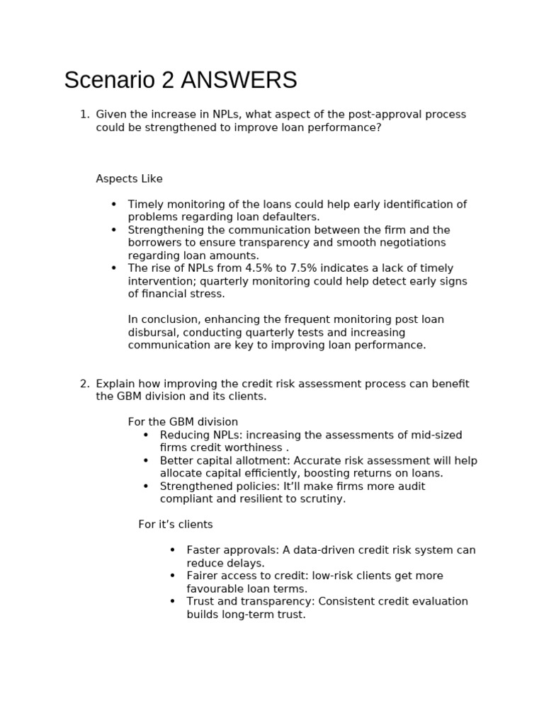 Scenario 2 Answers | PDF