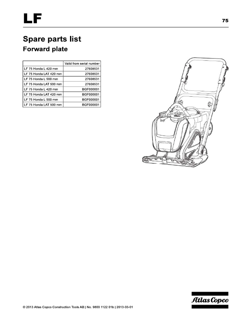Atlas Copco LF75 | PDF