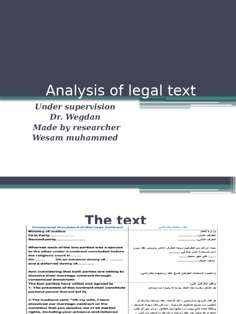 Legal Text Analysis Overview | PDF