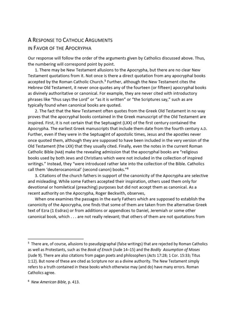 Evaluating the Apocrypha's Canonicity | PDF | Apocrypha | Biblical Canon
