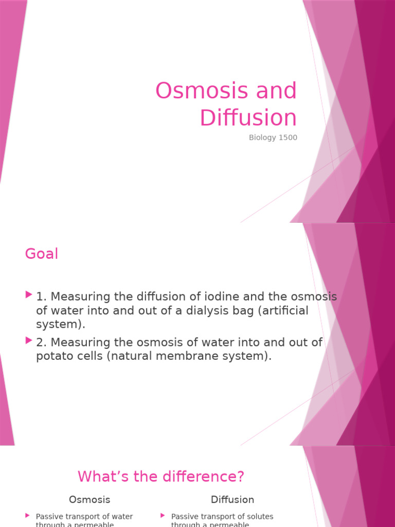 Osmosis and Diffusion | PDF | Osmosis | Biology