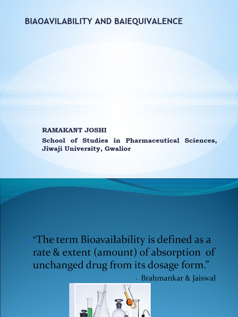 Disha Mam Bioavailabilty PDF | PDF | Bioavailability | Pharmacokinetics