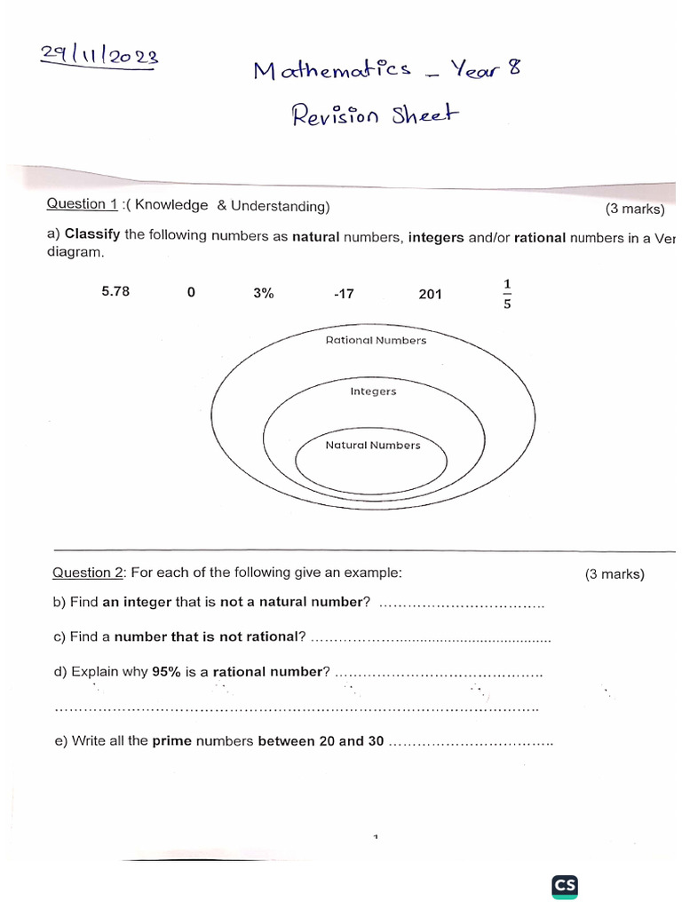 Math Final Exam Revision | PDF