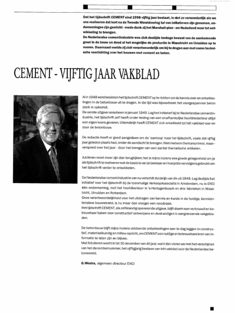 Cement 1998-1 Cement Vijftig Jaar Vakblad | PDF