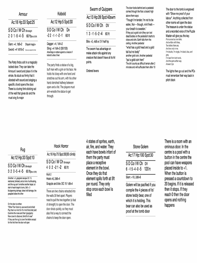Dungeon Cards Back | PDF