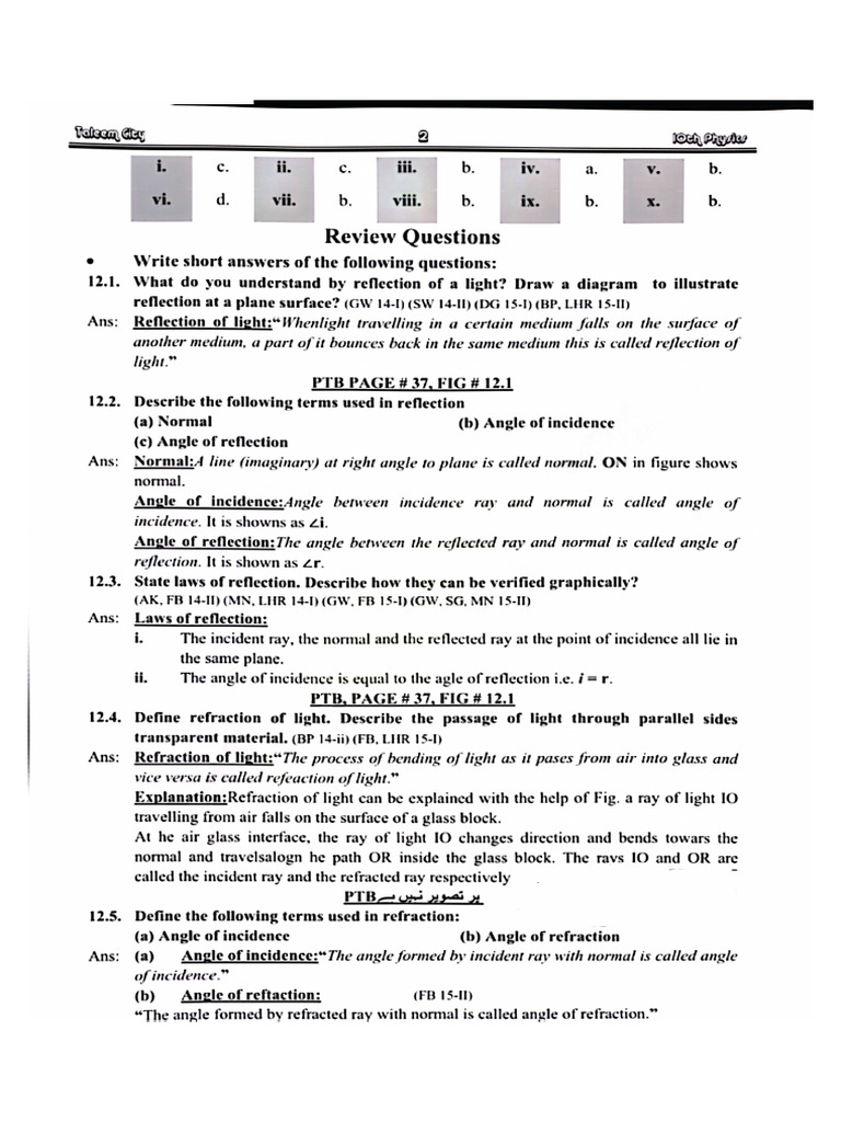 Ch#12 Review Questions | PDF