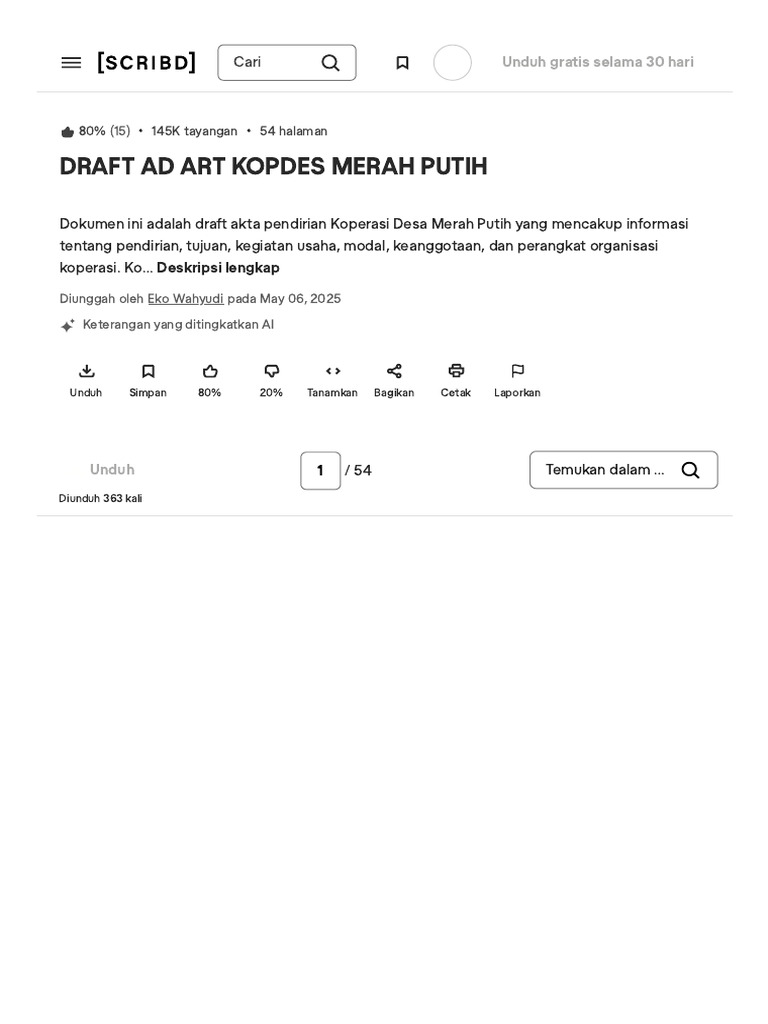 Draft Ad Art Kopdes Merah Putih - PDF | PDF