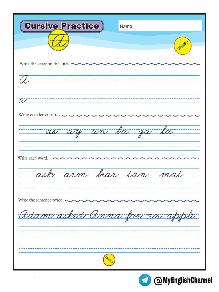Cursive Practice A Z @MyEnglishChannel | PDF | Freedom Of Expression ...