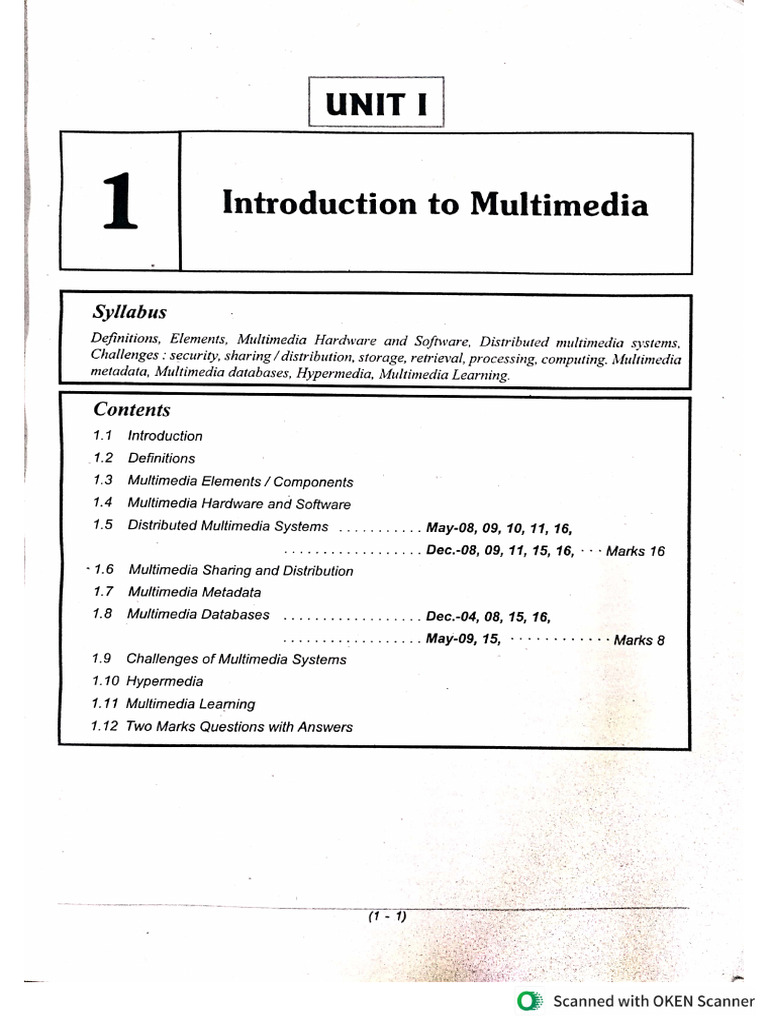 Ma Unit 1 | PDF