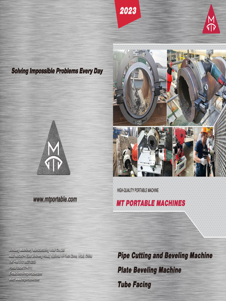 MT Pipe Beveling Machine 2023 | PDF